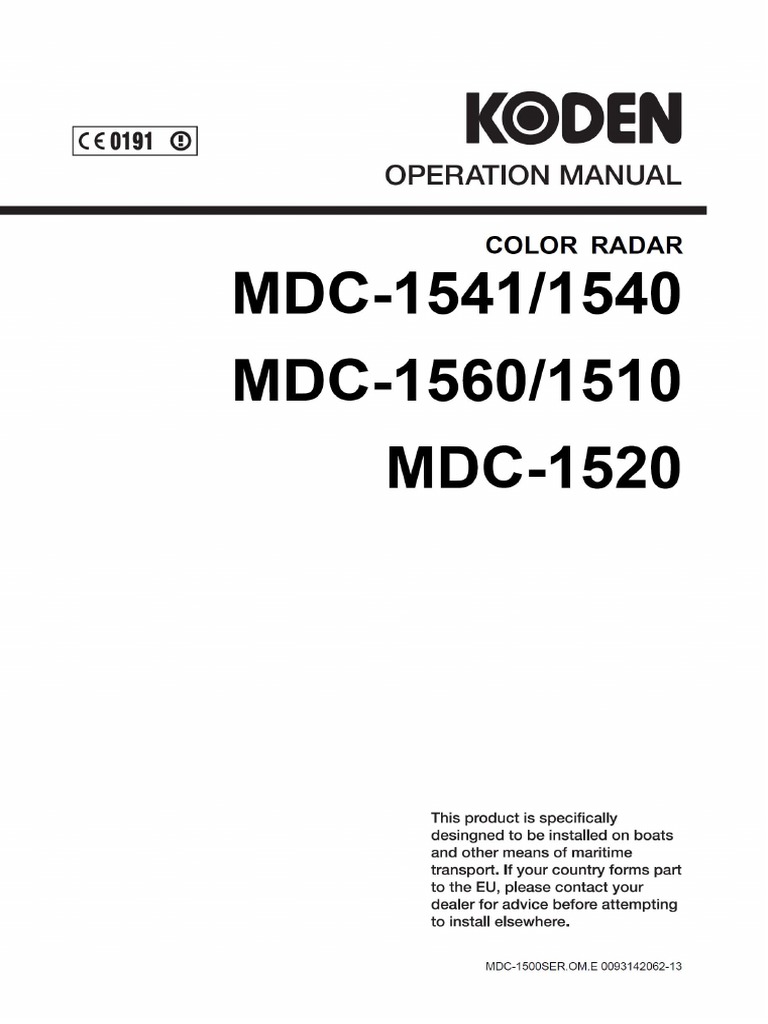 MDC-1541 40 60 10 20 Ome 0808 | PDF | Radar | Antenna (Radio)