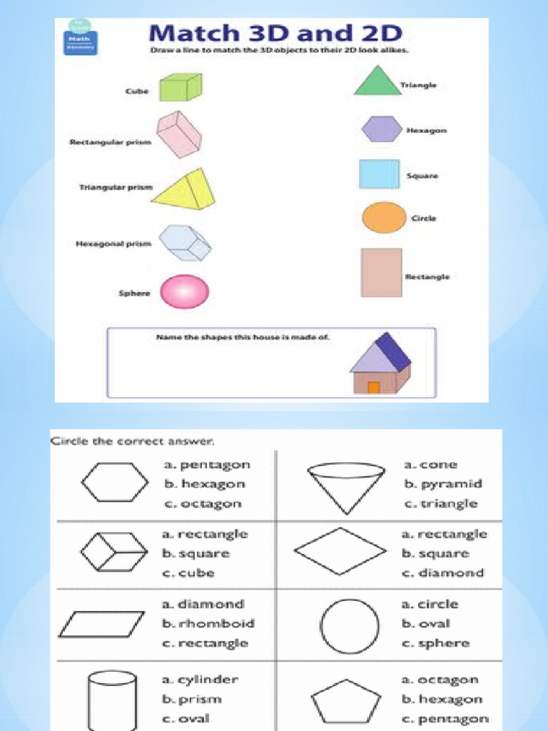 MATH 6 PPT Q3 - 3D and 2D Figures | PDF