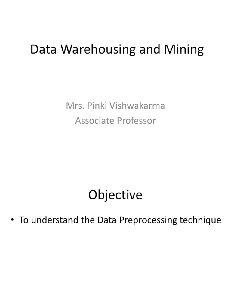 Data Preprocessing Part 1 | PDF | Data | Data Quality