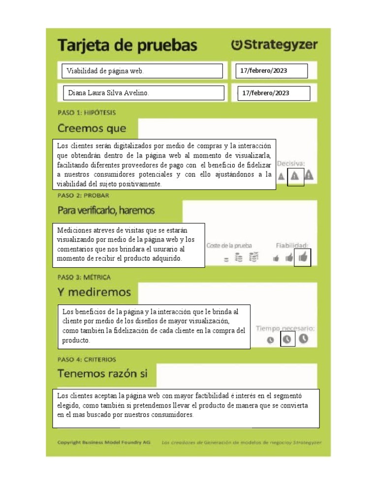 Tarjeta de Prueba | PDF