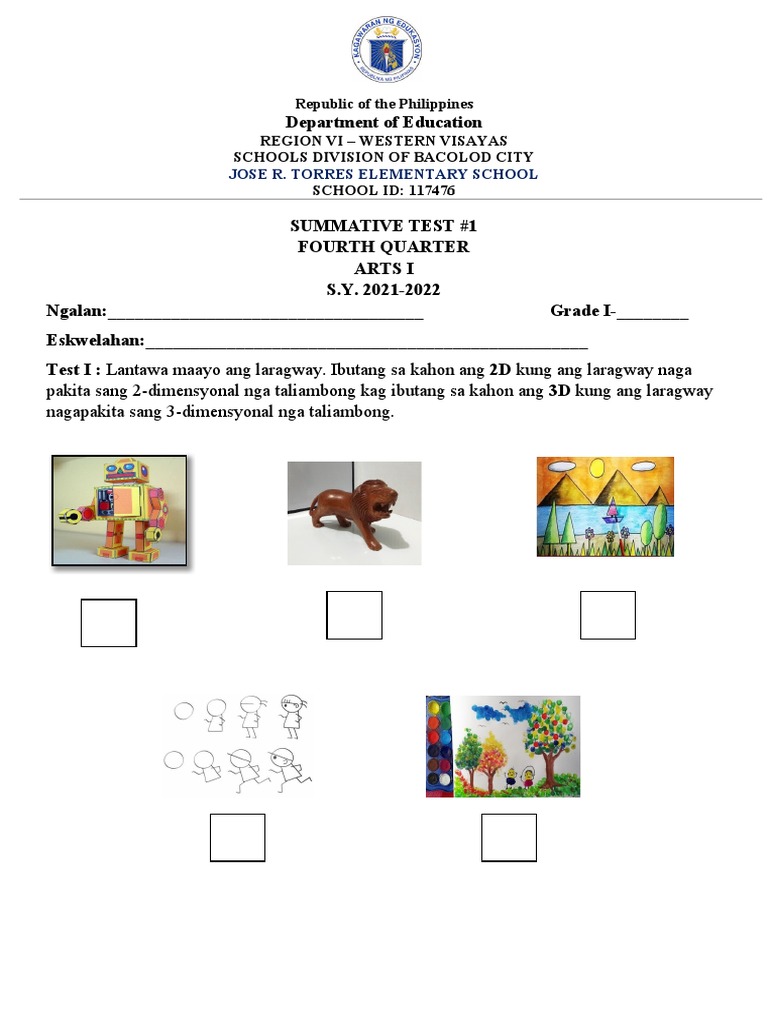 Arts Summative Test Arts Q4 | PDF