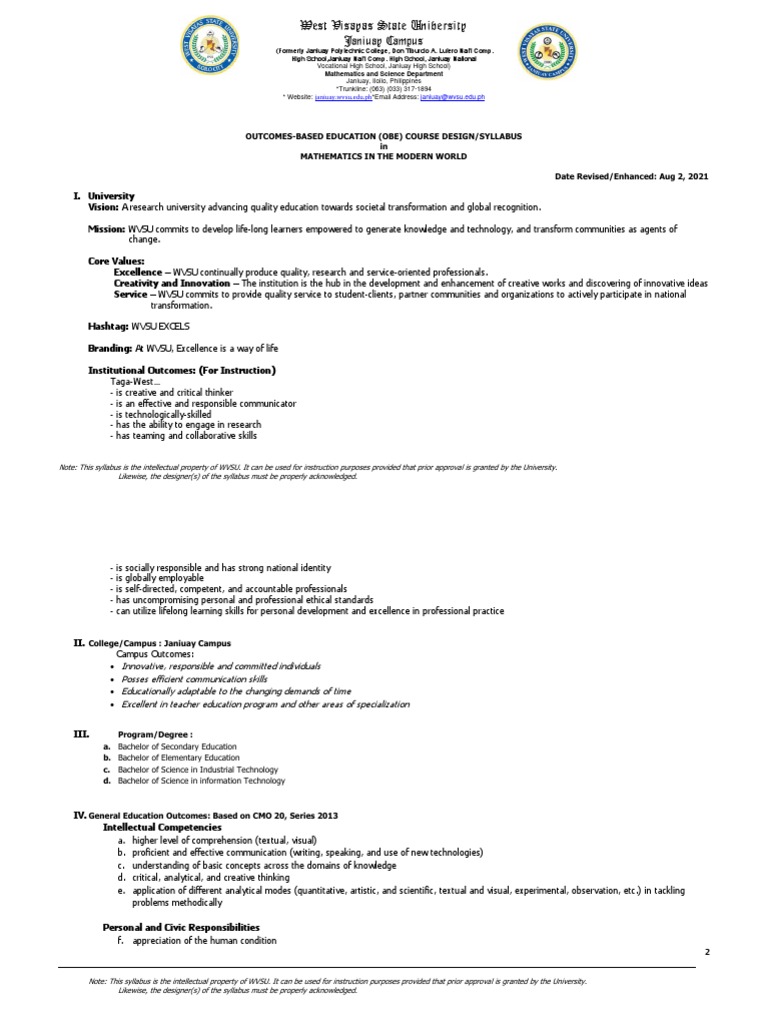 MTH 101 Mathematics in The Modern World 2021-2022 | PDF | Statistics ...
