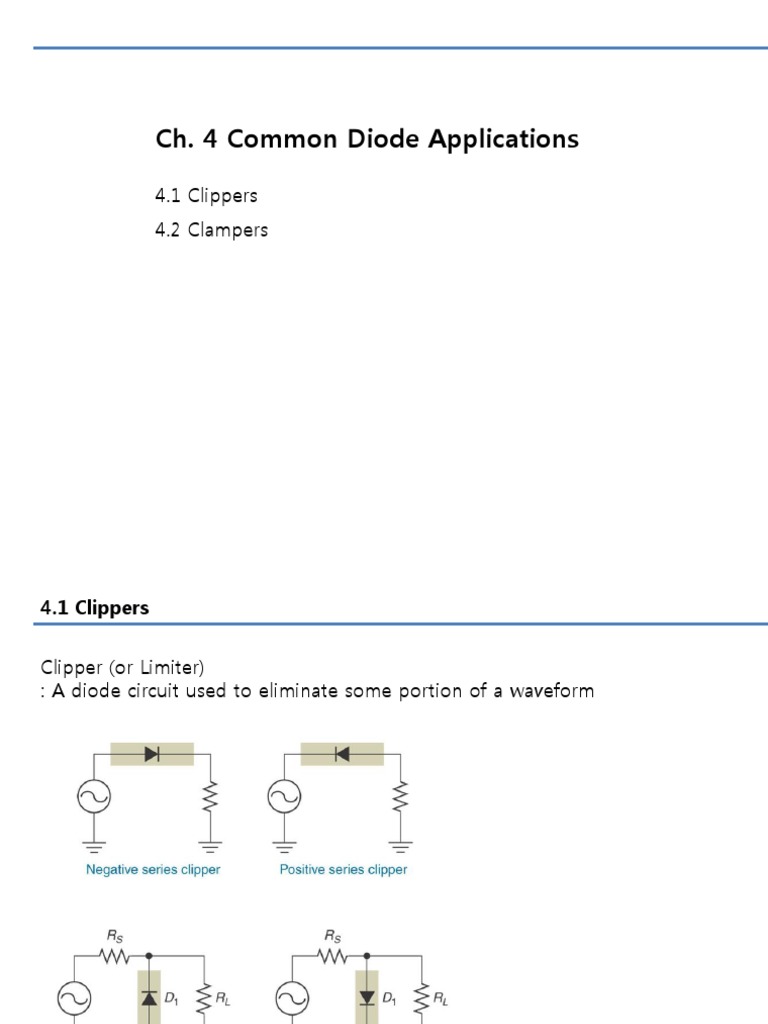 Clipper and Clamper | PDF | Electronic Engineering | Materials Science