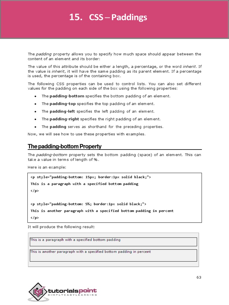 Css Padding Pdf Notation Written Communication