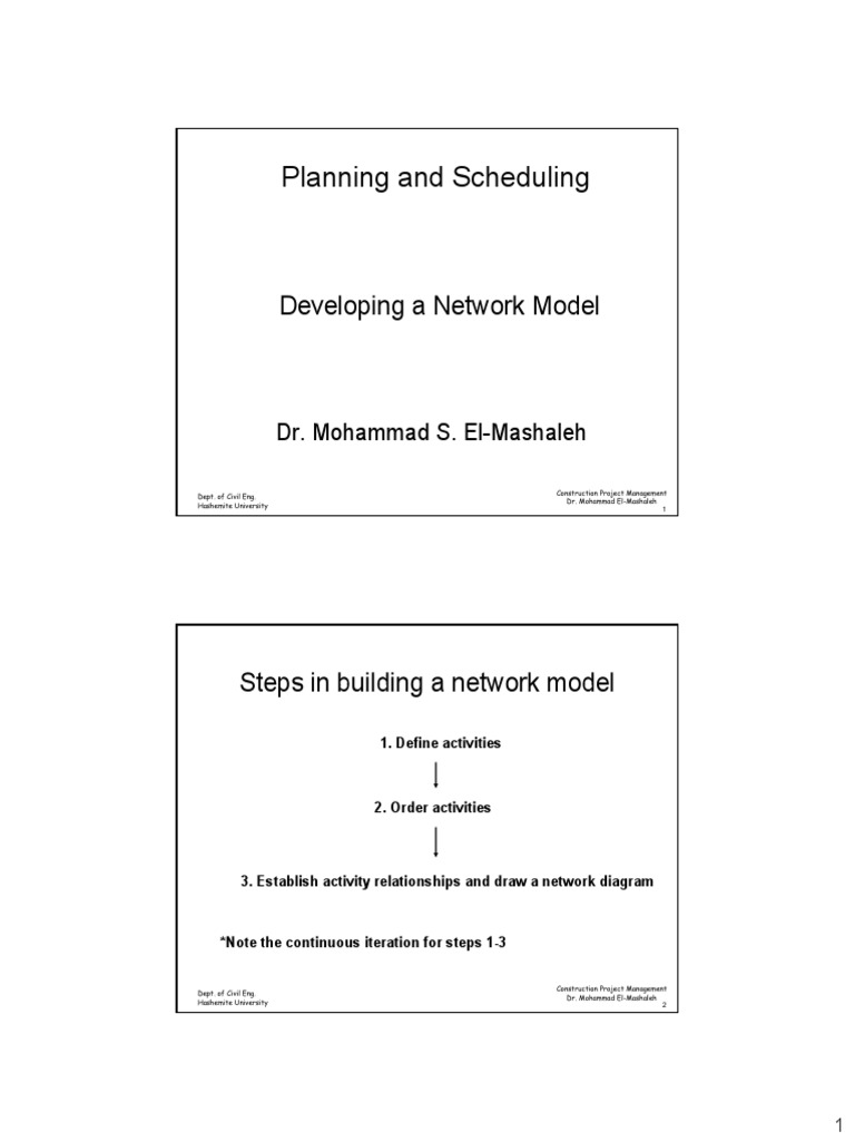 5 Developing A Network Model | PDF | Project Management | Business
