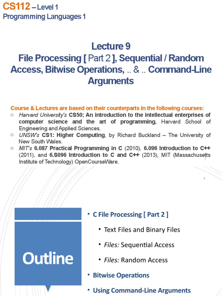 PL1 Lecture 09 | PDF | Parameter (Computer Programming) | Computer File
