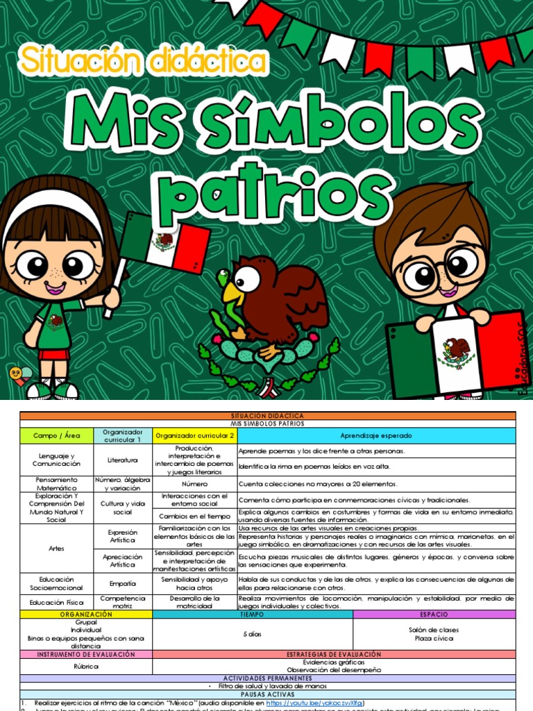 Febrero Situación Didáctica 3 Los Símbolos Patrios Educadorassos | PDF ...
