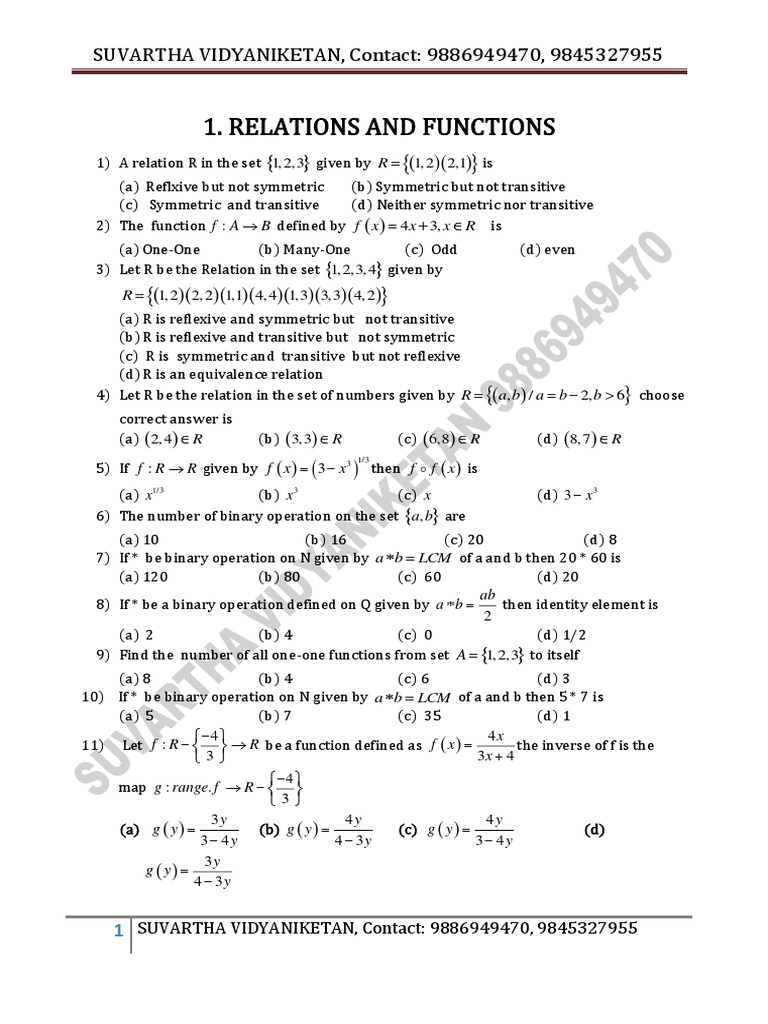 II Puc Maths MCQ (Part - A) | PDF | Determinant | Matrix (Mathematics)