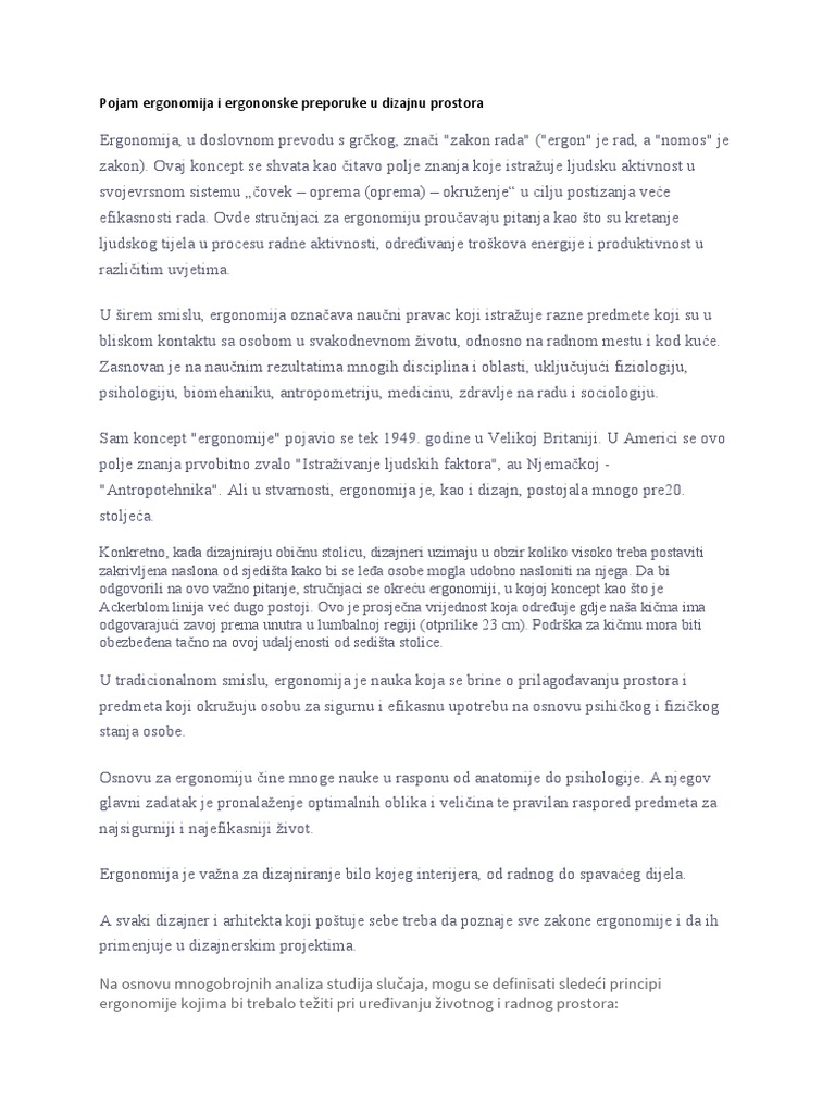Ergonomija | PDF