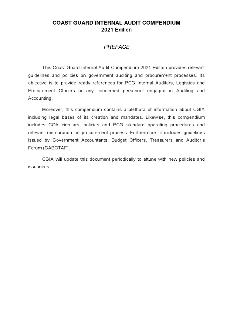 Cgia Compendium 2021 Edition | PDF | Internal Audit | Audit