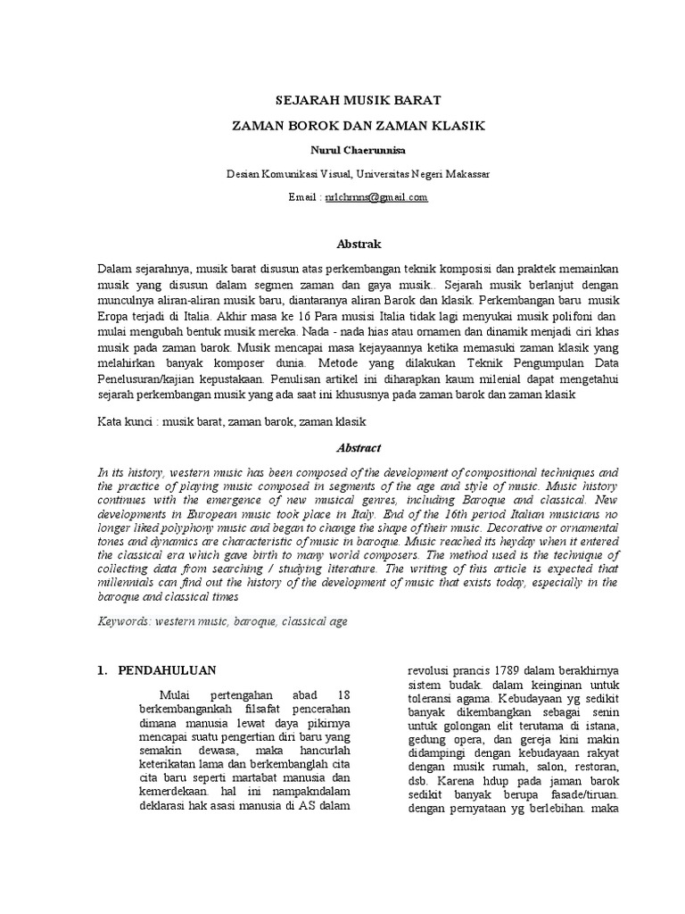 Sejarah Musik Barat | PDF