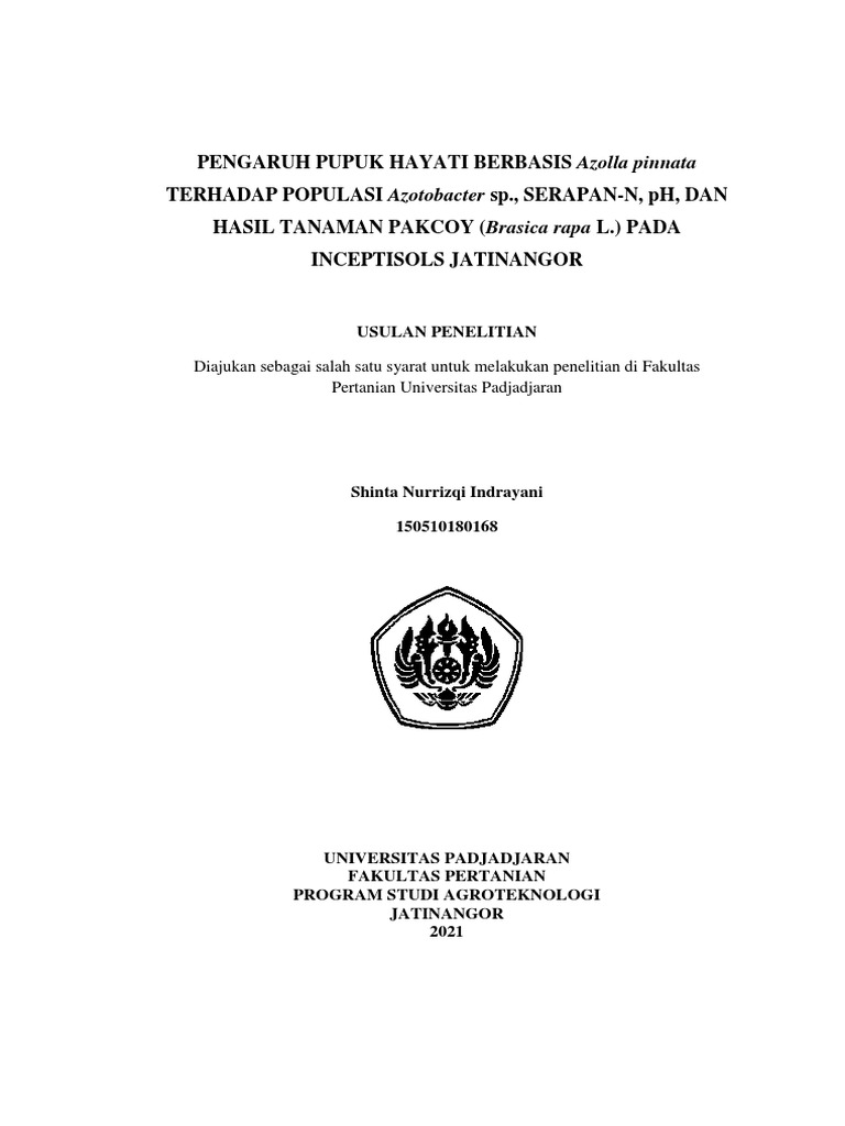 Draft Usulan Penelitian - Shinta Nurrizqi Indrayani - 150510180168 ...