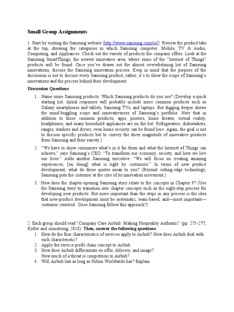 Bài tập 2 - Small Group Assignments | PDF | Hotel | Tourism