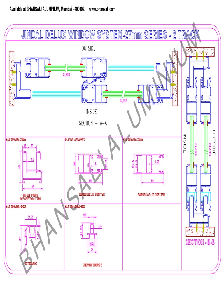 21a Sliding Window Sections Deluxe Pdf Components Building Technology