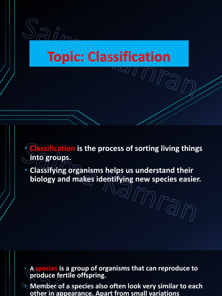 Topic Classification | PDF | Species | Taxonomy (Biology) Topic Classification | PDF | Species | Taxonomy (Biology)