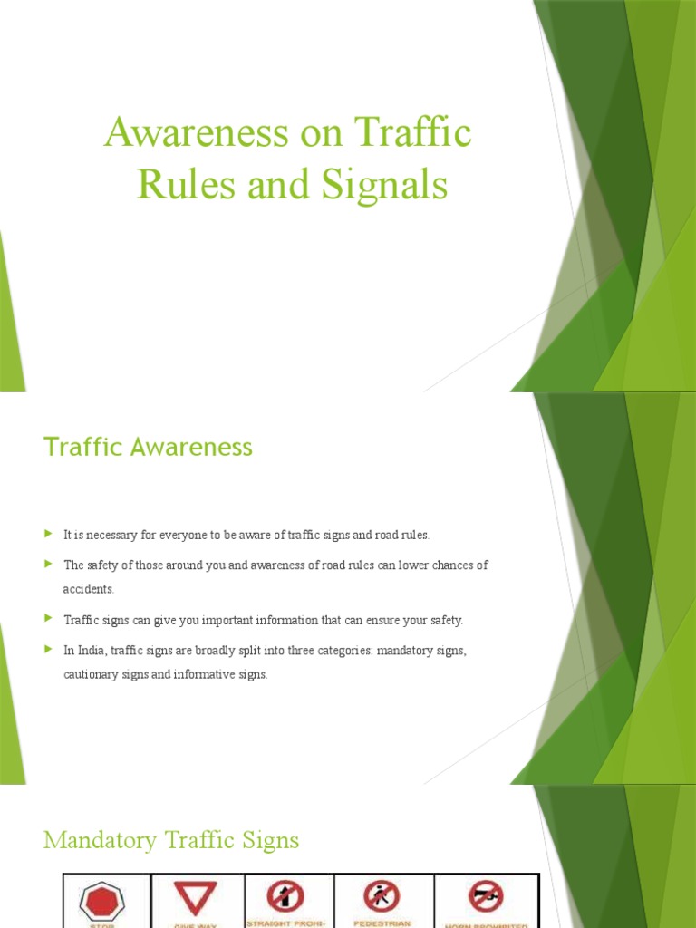 Awareness On Traffic | PDF | Traffic | Traffic Light