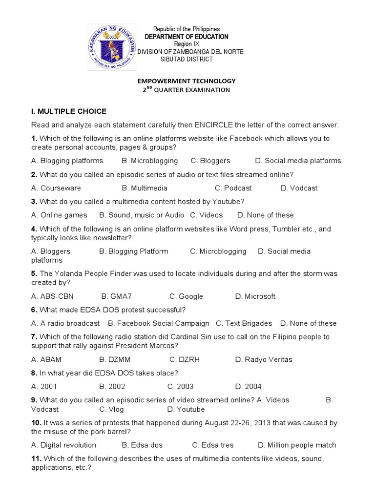 Empowerment Technology | PDF | Educational Technology | Facebook