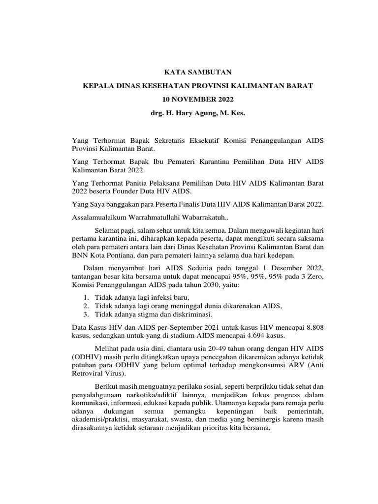 Contoh Kata Sambutan | PDF | Ilmu Sosial