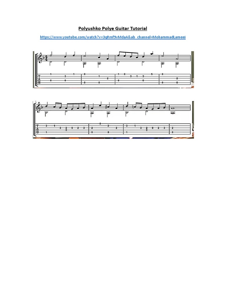 Polyushko Polye Guitarra | PDF