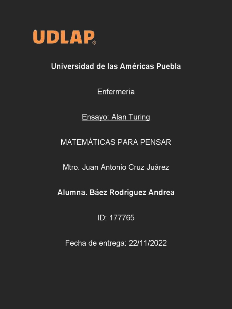 Alan Turing y el Código Enigma | PDF | Alan Turing | Ciencias de la Computación