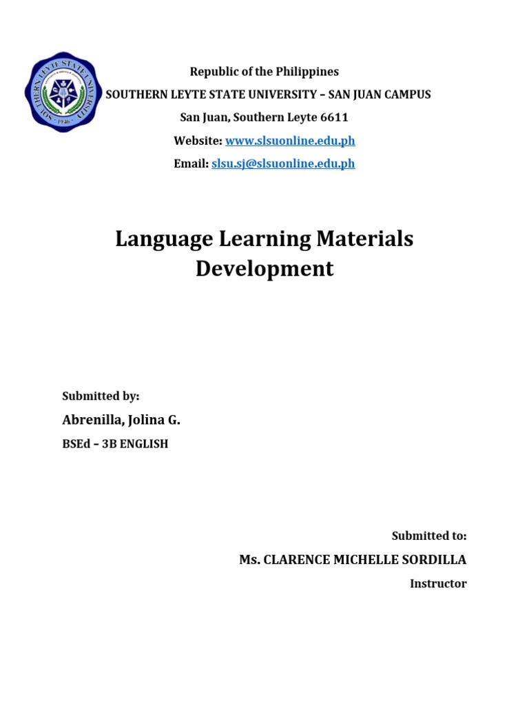 Language Learning Materials | PDF | Learning | Teachers