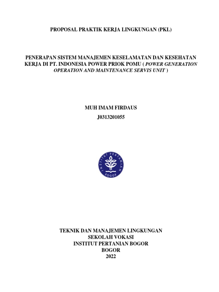 Proposal PKL - Muh. Imam Firdaus | PDF | Teknologi & Rekayasa