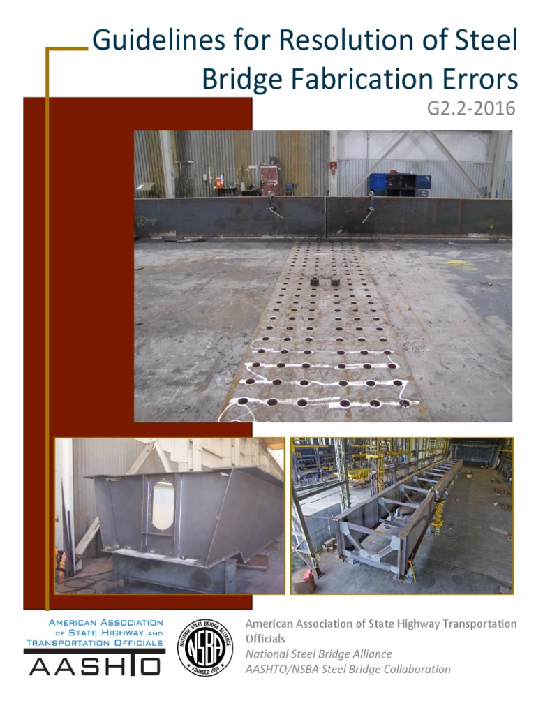 G 2.2 Guidelines For Resolution of Steel Bridge Fabrication Errors ...