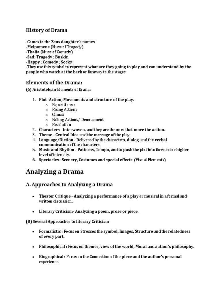 Analyzing A Drama | PDF | Plot (Narrative)