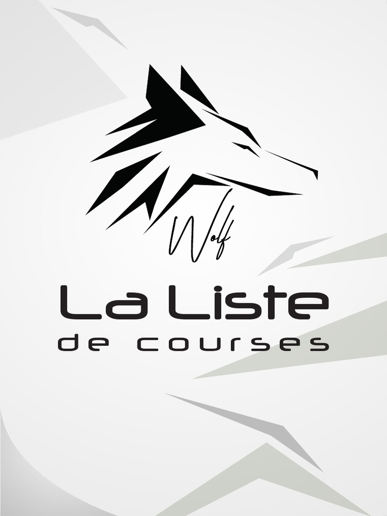Liste de courses santé Wolf | PDF | Livres de cuisine, nourriture et vin