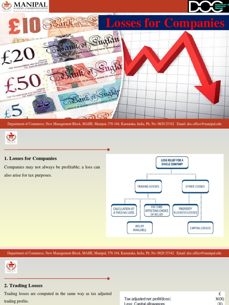Understanding Company Trading Losses | PDF | Tax Deduction | Capital Gain