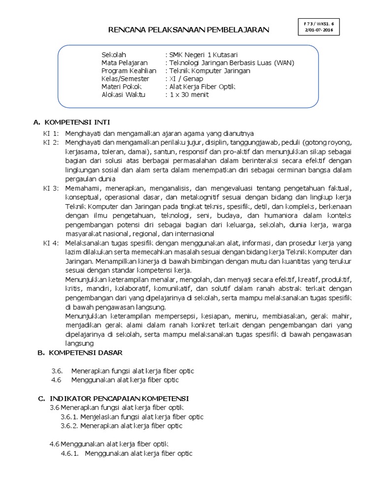 Produk - 97 - RPP Fiber Optik | PDF | Seni