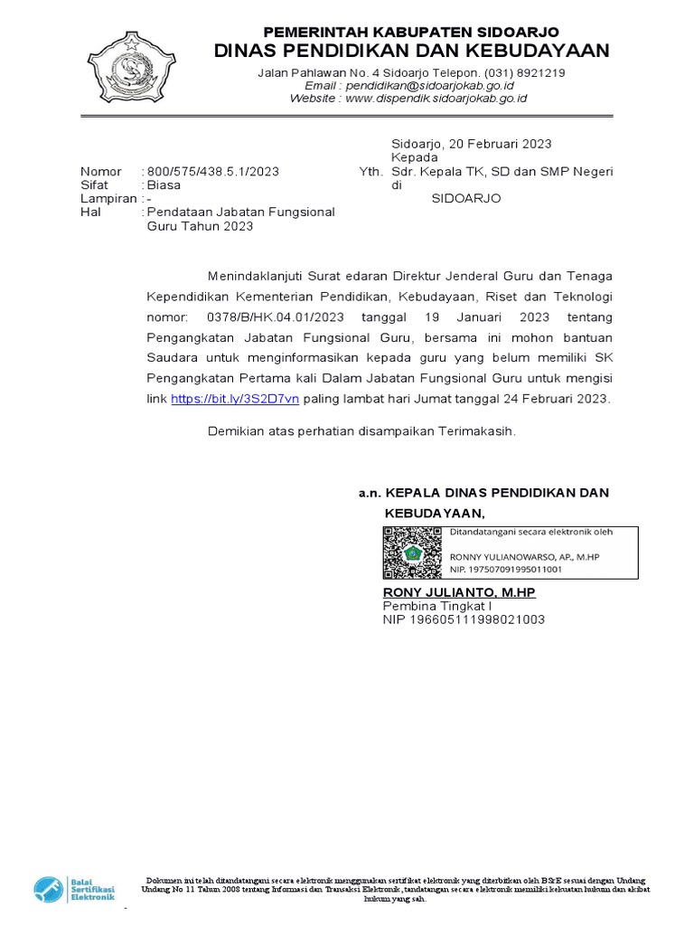 Surat Resmi | PDF