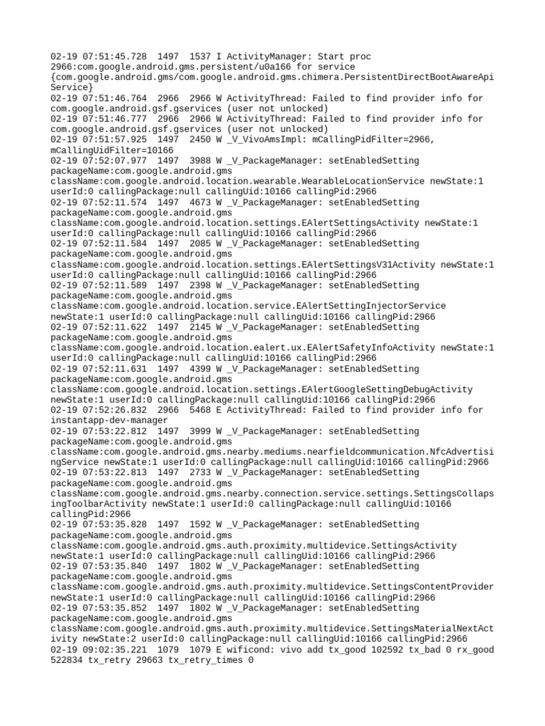 Android System Log Analysis | PDF | Mobile Software | Software Engineering