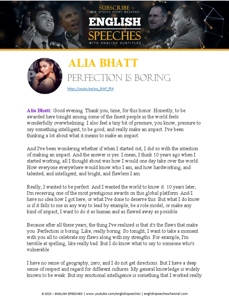 Transcript - Alia Bhatt | PDF