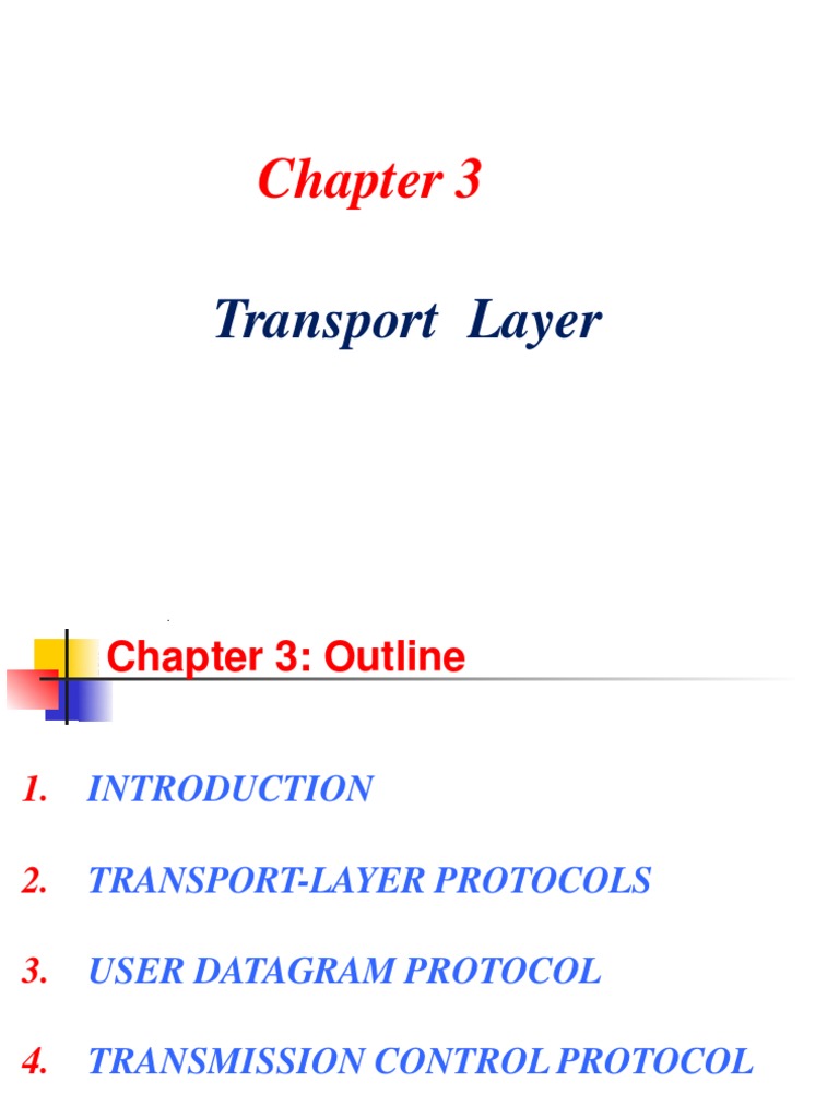 Transport Layer 31and32 Pdf Transmission Control Protocol Port 