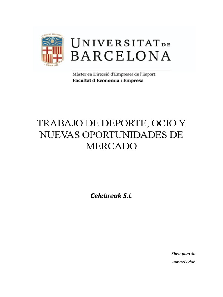 Análisis de Mercado de CeleBreak | PDF | Asociación de Futbol | FC ...