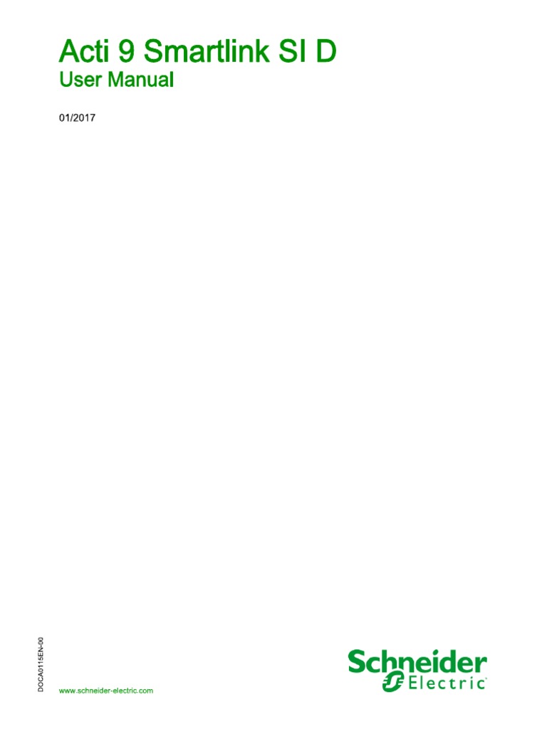 Acti 9 Smartlink SI D - User Manual | PDF