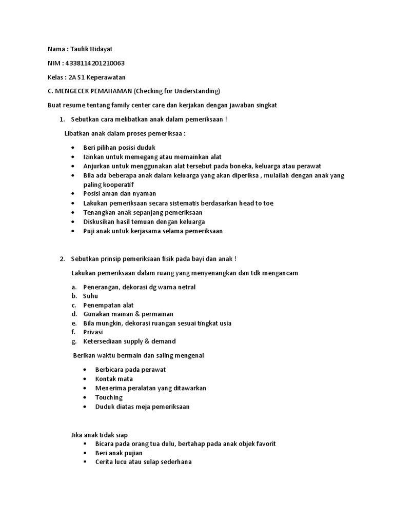 Tugas Modul 4 TM Pemeriksaan Fisik Anak Dan Bayi | PDF