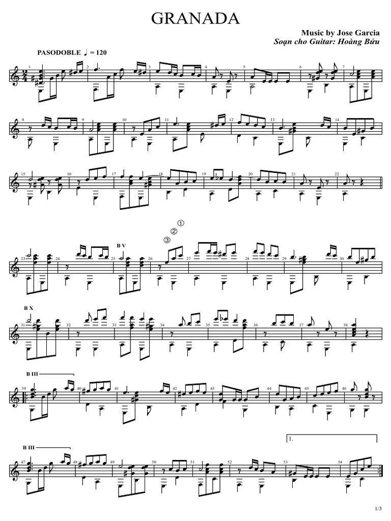 Granada Pasodoble Guitar Tab Pdf