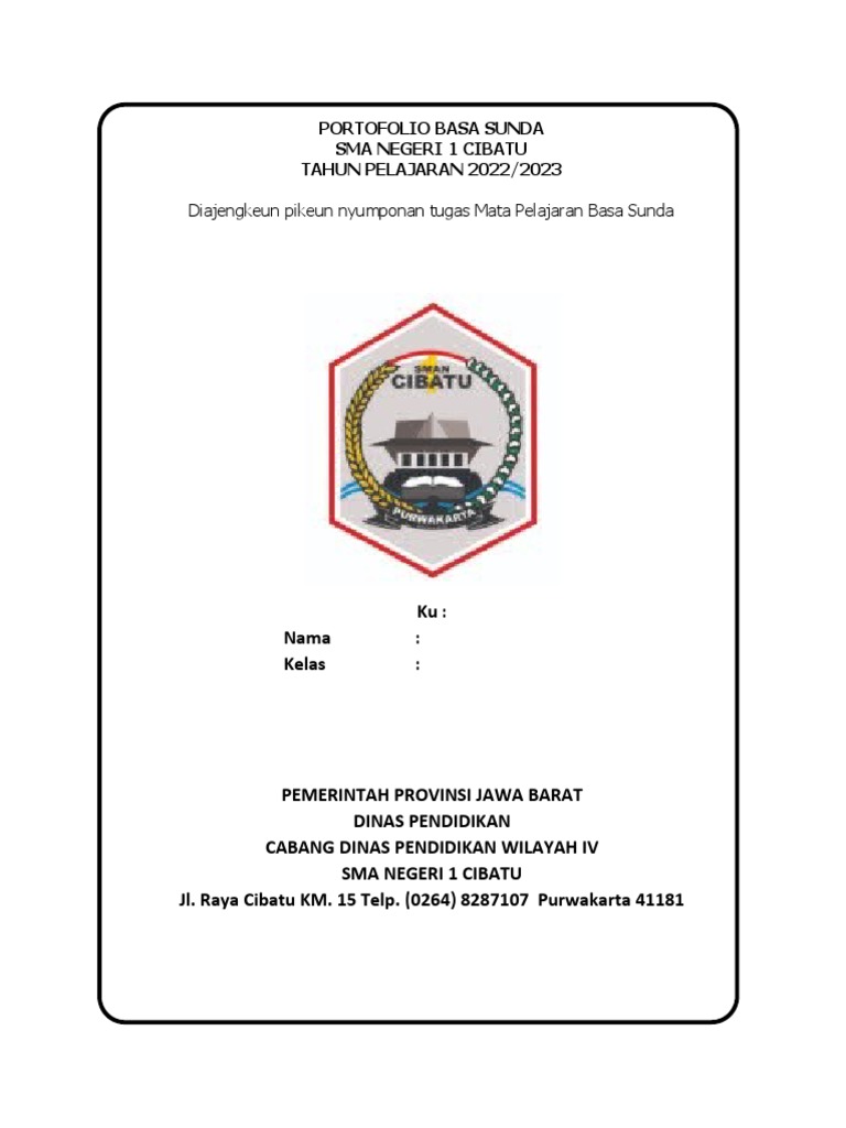 Cover Portofolio Sunda | PDF