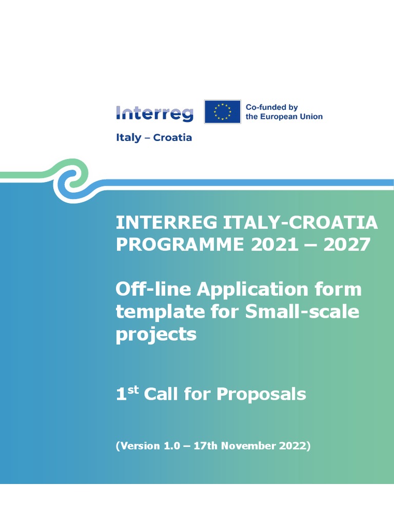 Off-Line - Application - Form - Template - For - Small-Scale - Projects ...