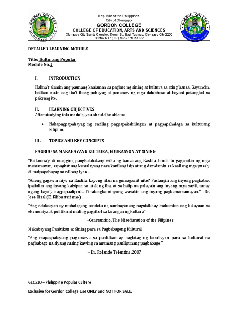 Gec 210 Module 2-4 | PDF