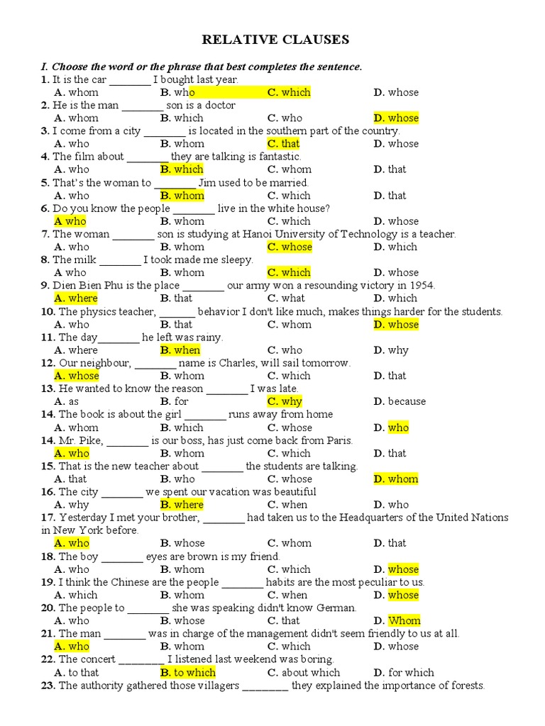 5b. RELATIVE CLAUSES | PDF