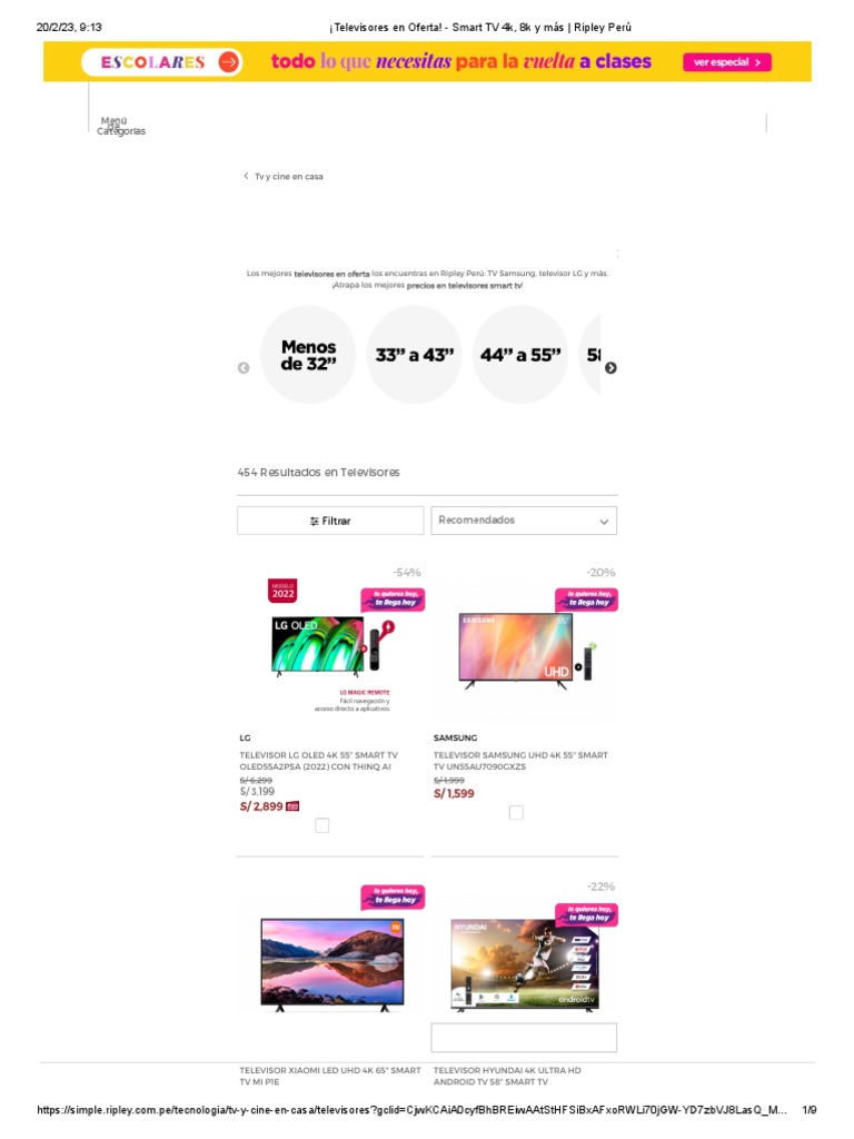 Ofertas en Televisores Smart TV | PDF | Electrónica de consumo | Vídeo