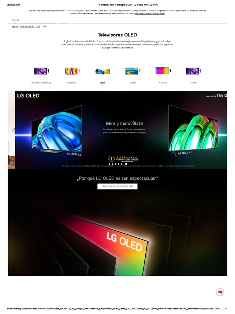 Televisores Con Tecnología OLED - LG OLED TVs - LG Perú | PDF