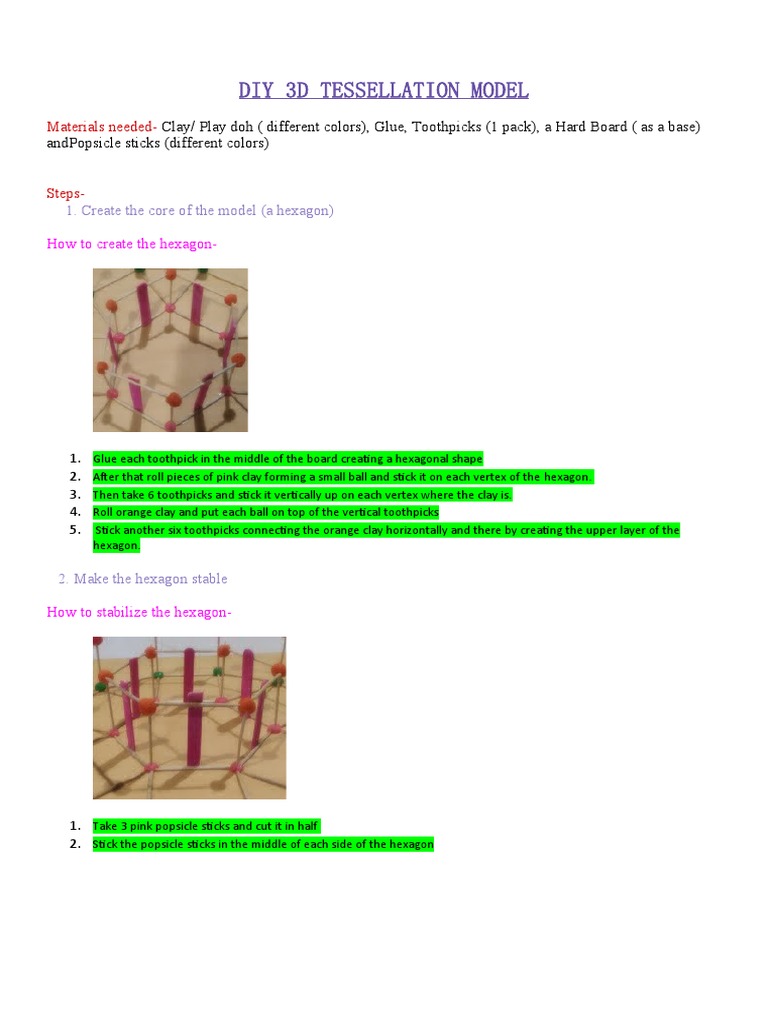 Diy 3D Tessellation Model | PDF | Triangle | Convex Geometry