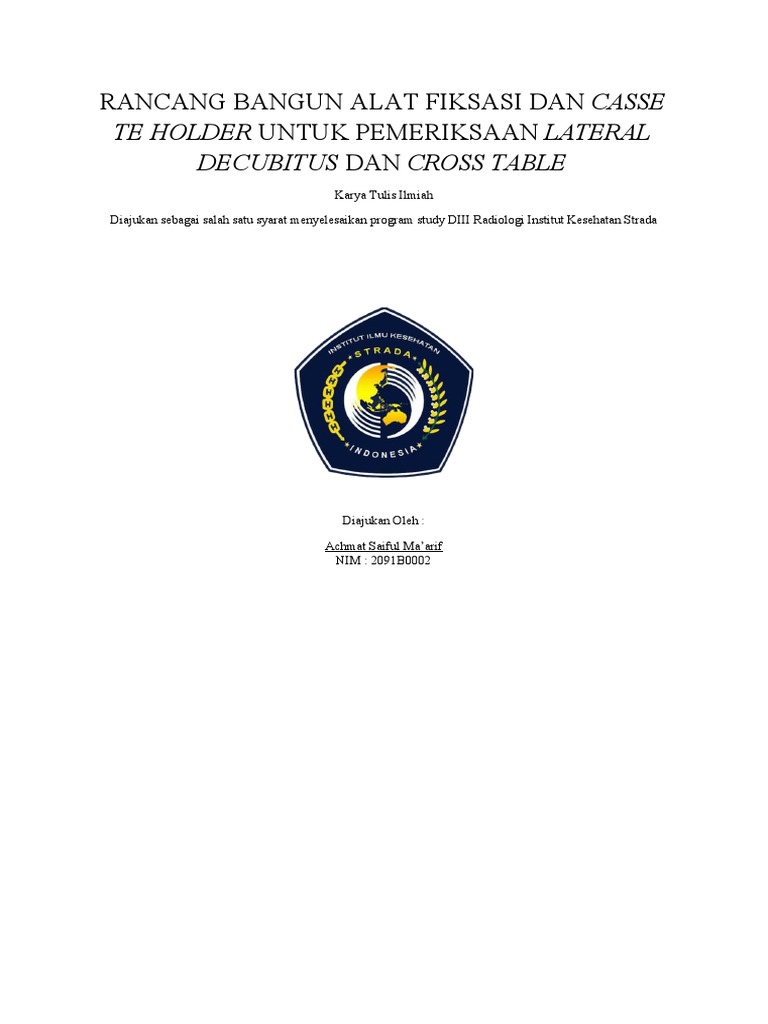 Rancang Bangun Alat Fiksasi Radiologi | PDF