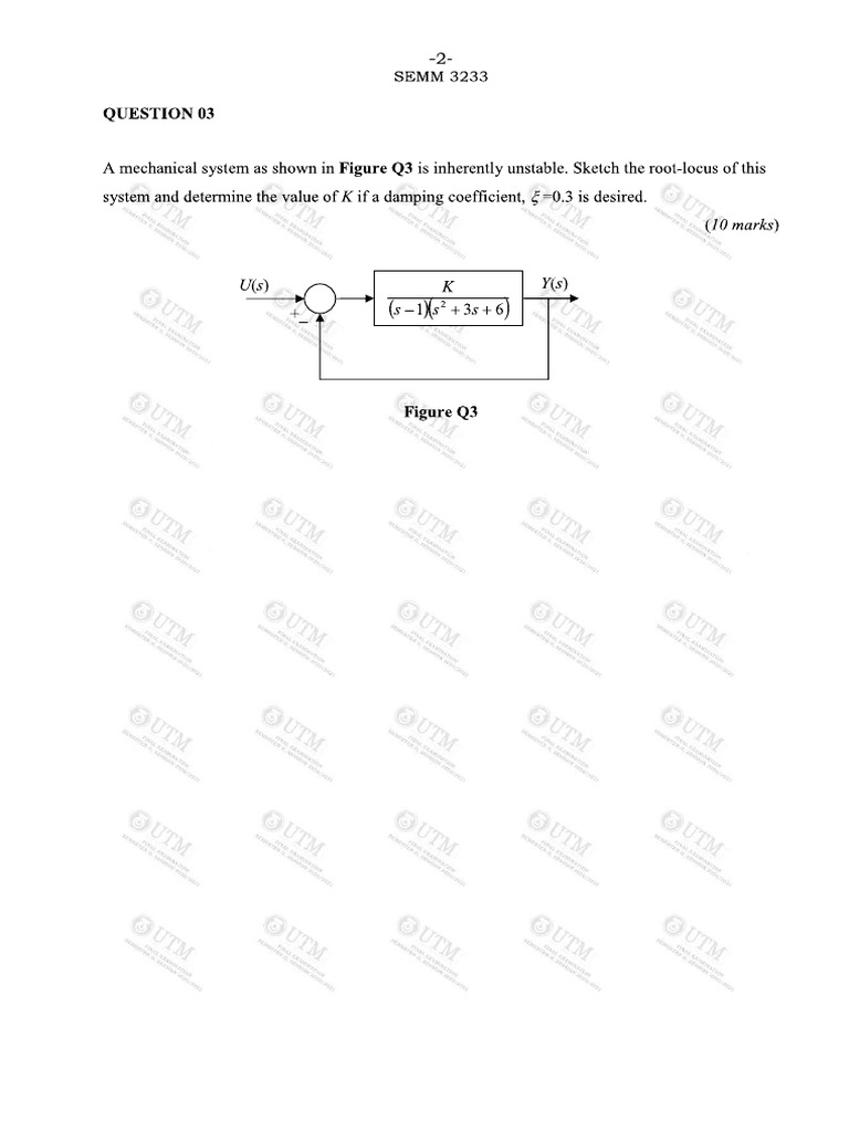 Ques 3 Control | PDF