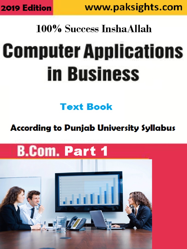Computer Application in Business B.Com Part 1 Book Full | PDF | Input ...