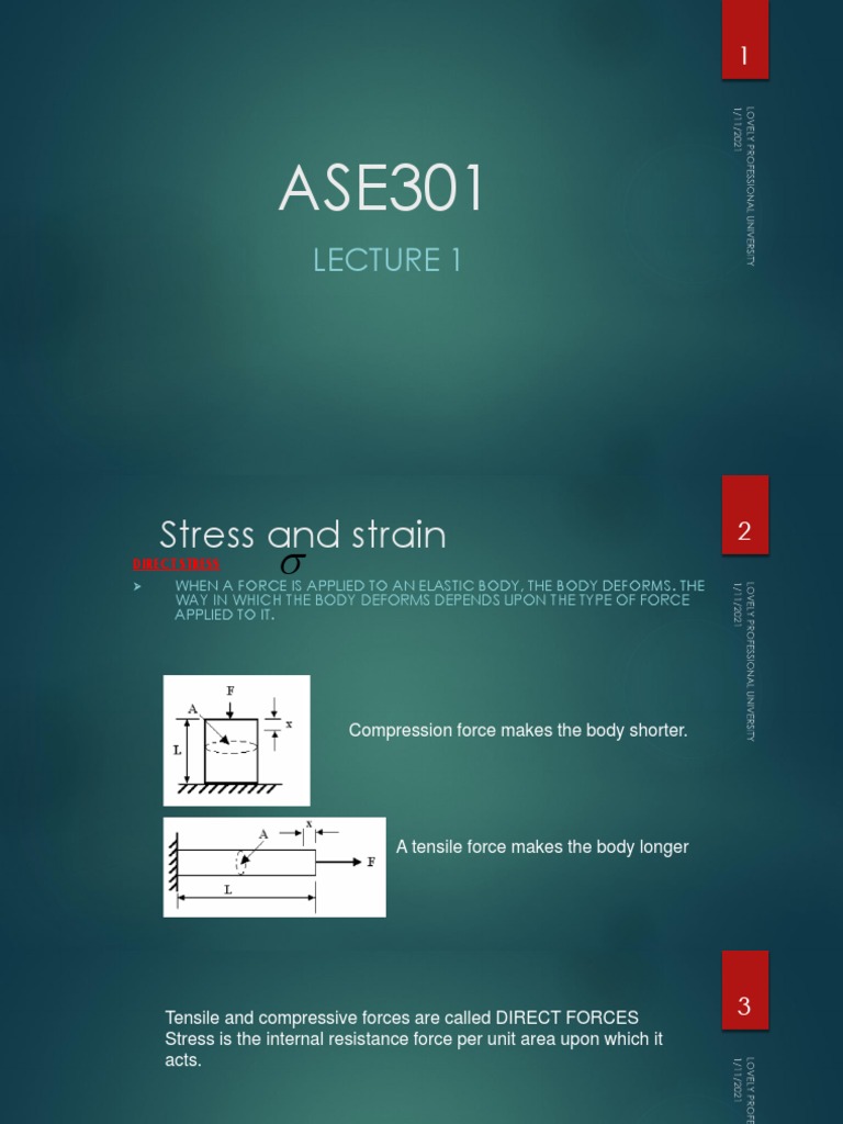 ASE301 | PDF | Elasticity (Physics) | Stress (Mechanics)